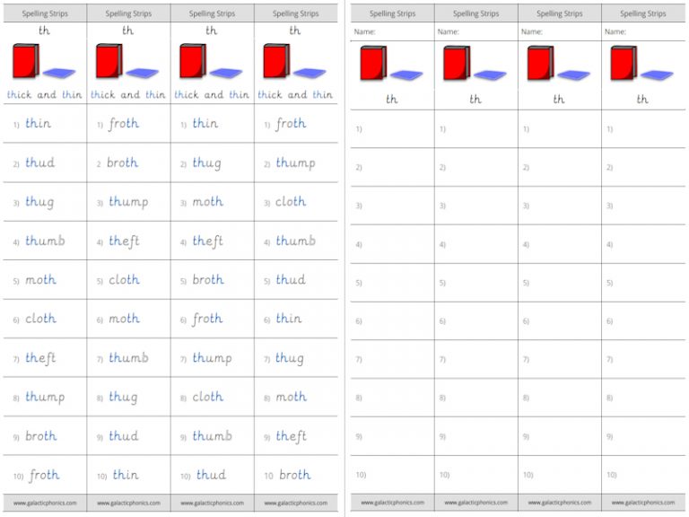 th phonics worksheets and games - Galactic Phonics