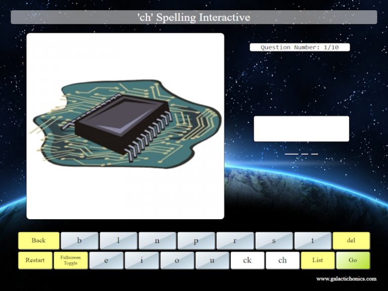 ch worksheets and games - Galactic Phonics