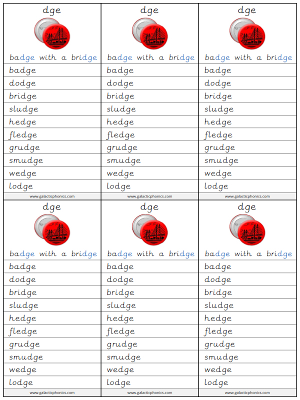 soft g phonics worksheets and games - Galactic Phonics