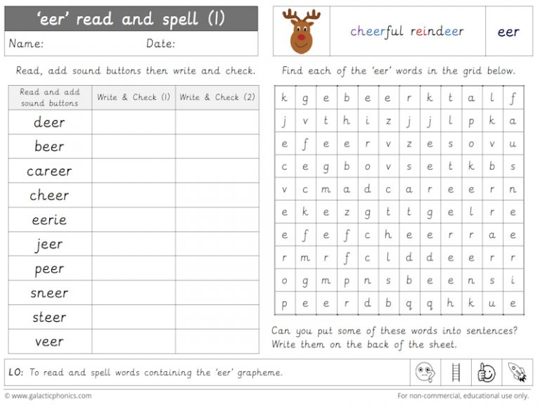 Eer Phonics Worksheets And Games Galactic Phonics eer-phonics-worksheets-and-games-galactic-phonics
