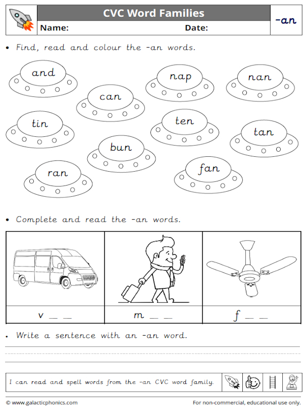 CVC Words - Galactic Phonics