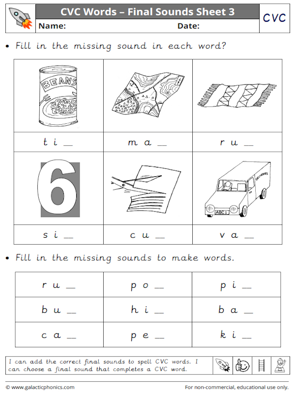 CVC Words - Galactic Phonics
