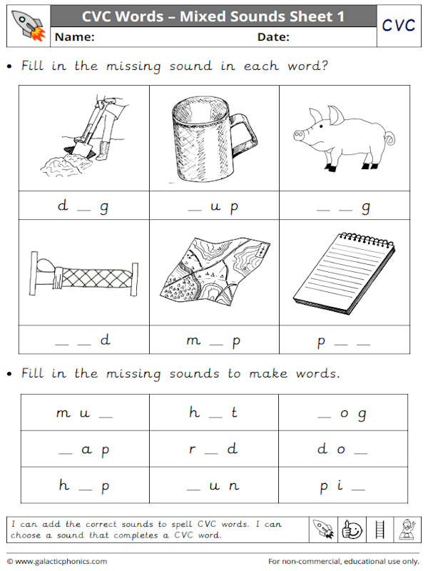 CVC Words - Galactic Phonics