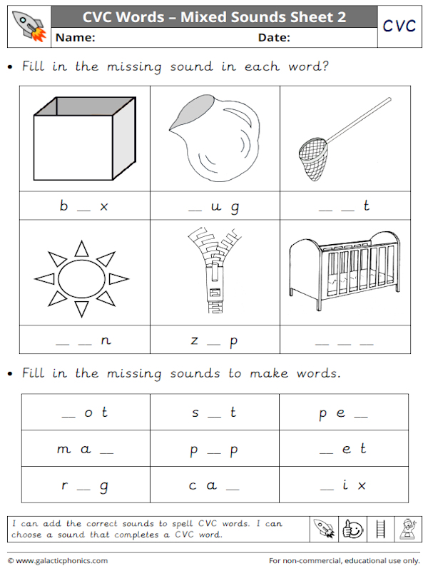 CVC Words - Galactic Phonics