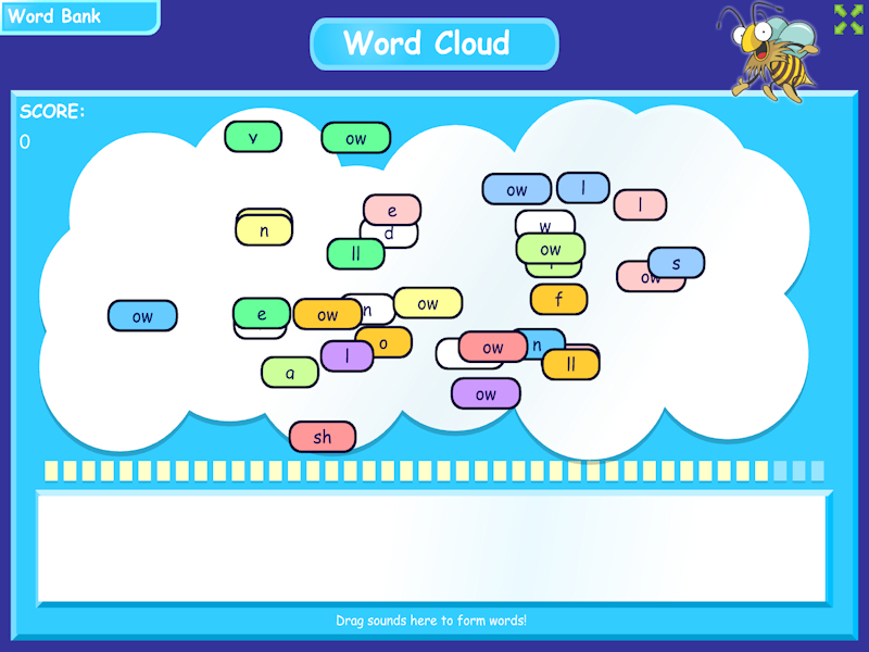 'ow' (long o) phonics worksheets and games - Galactic Phonics