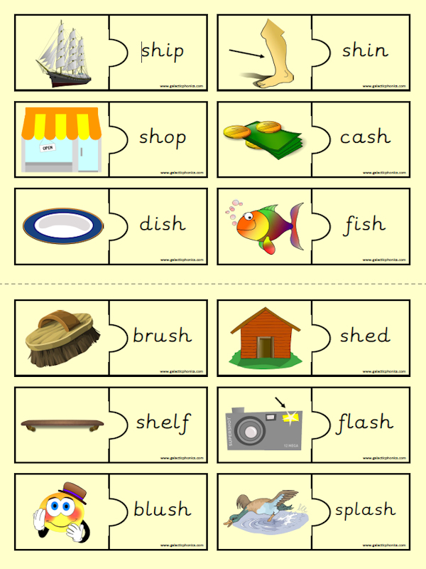 sh phonics worksheets and games - Galactic Phonics