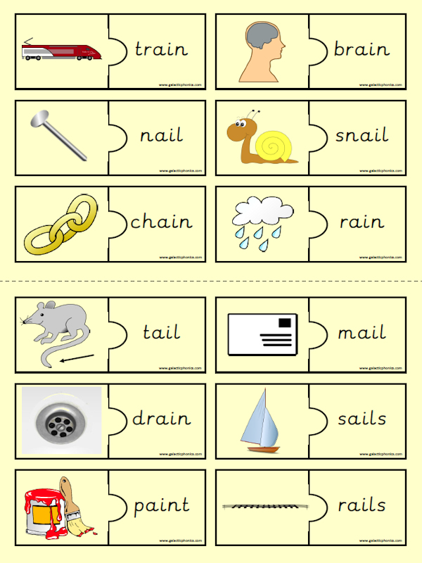 Free 'ai' worksheets and games - Galactic Phonics