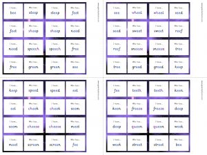 Free 'ee' phonics woksheets and games - Galactic Phonics